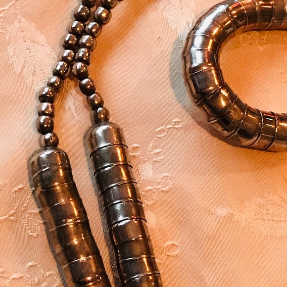 Jewelry | Vintage 5 Lariat Silver Tone Half Cap Necklace | Poshmark